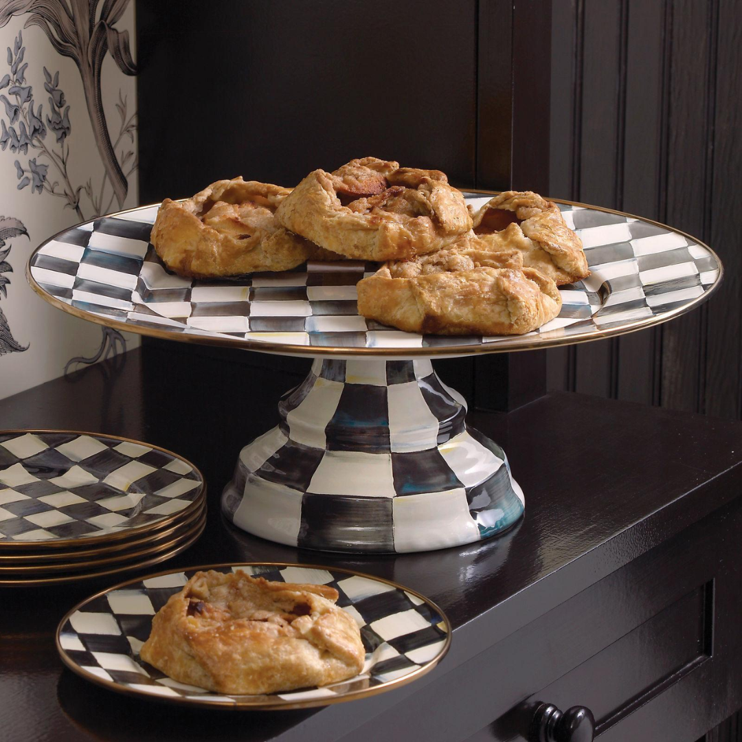 Checkered Cake Plate – Sak Interiors